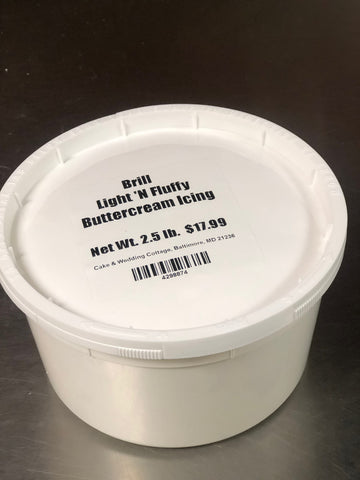 Brill Light 'N Fluffy Buttercream Icing 2.5 lb – Cake & Wedding Cottage